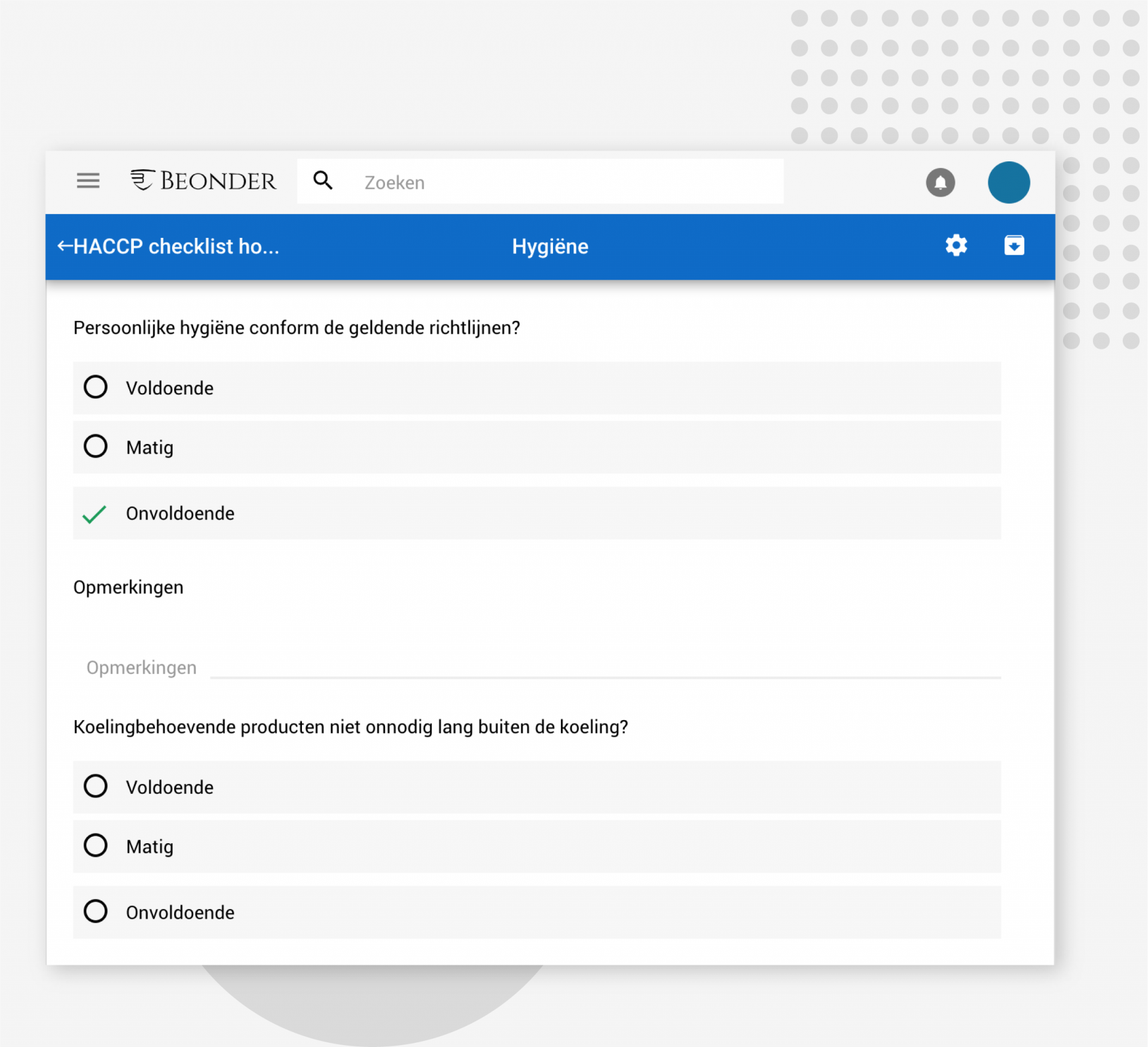 Digitale HACCP controles uitvoeren met Beonder Forms - Beonder