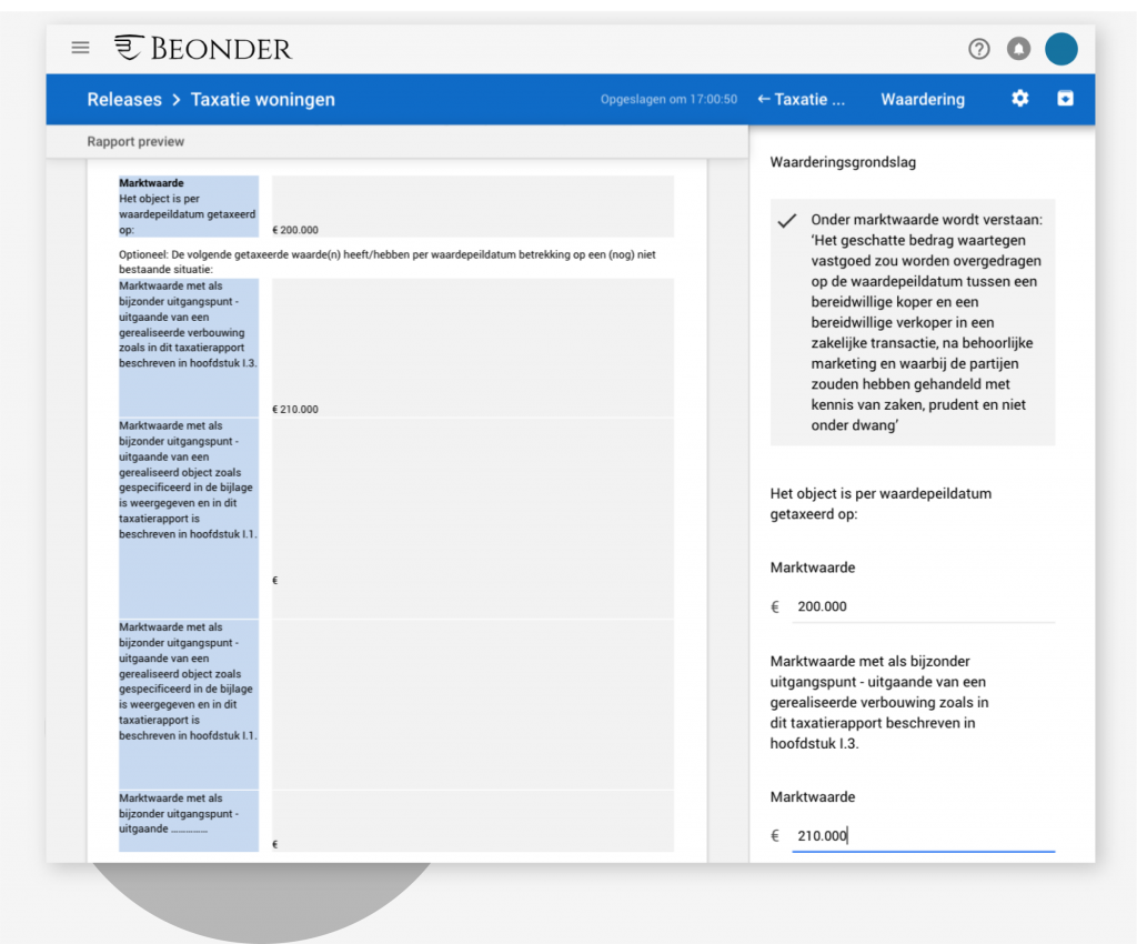 Vastgoed taxatie software voor taxateurs - Beonder