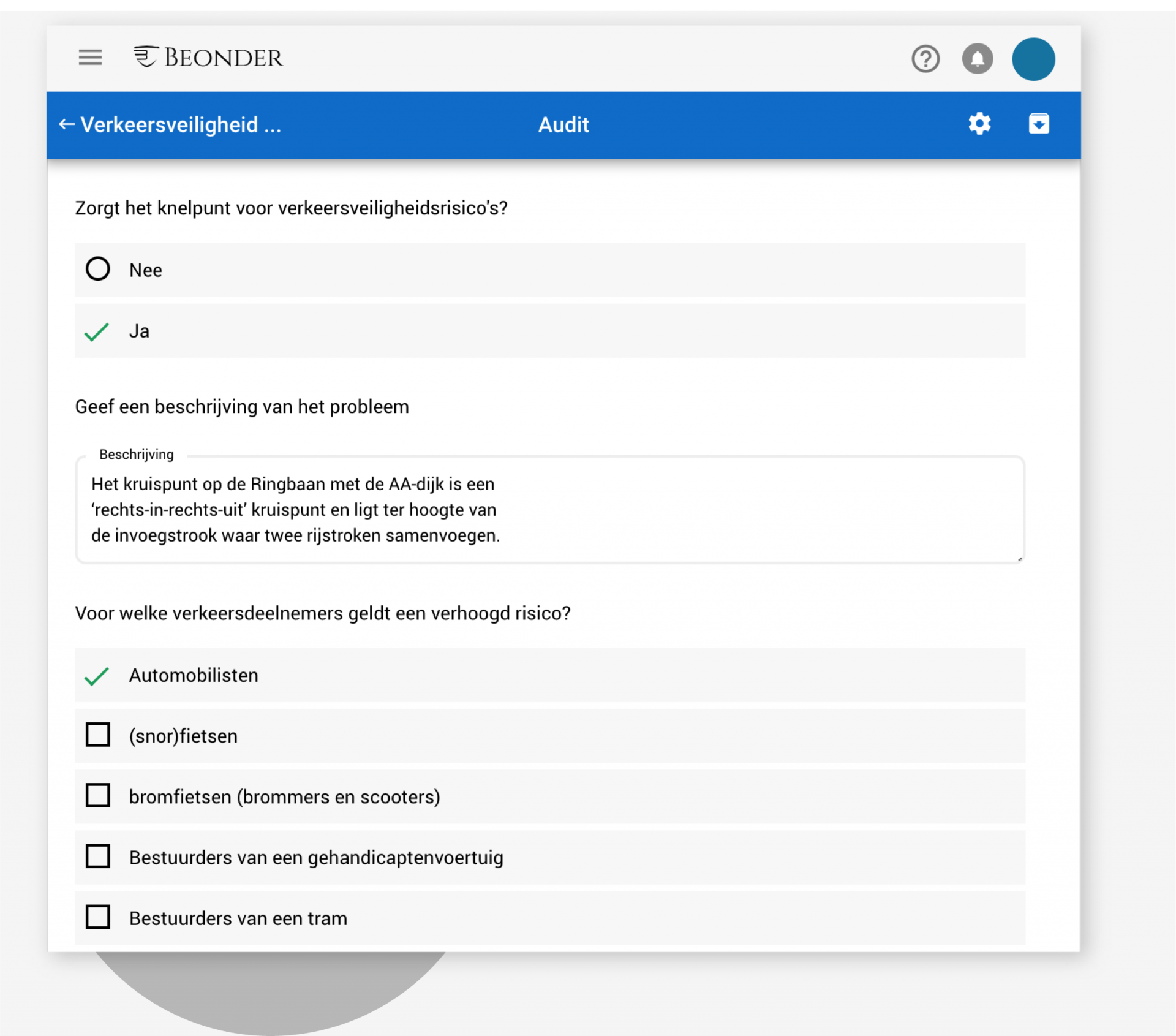 Verkeersveiligheid audits uitvoeren met Beonder Forms - Beonder